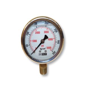 MANOMETRO DEWIT, CARATULA DE 4" OD CONEXION POSTERIOR ACERO INOXIDABLE 1/2" NPT, RANGO DE 0-5000 ...