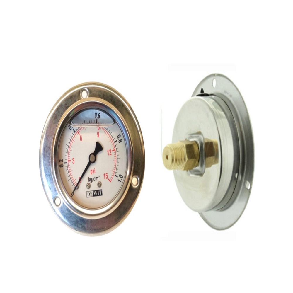 MANOMETRO DEWIT, CARATULA DE 2 1/2" OD CONEXION POSTERIOR DE BRONCE 1/4" NPT, RANGO DE 0-15 PSI ...