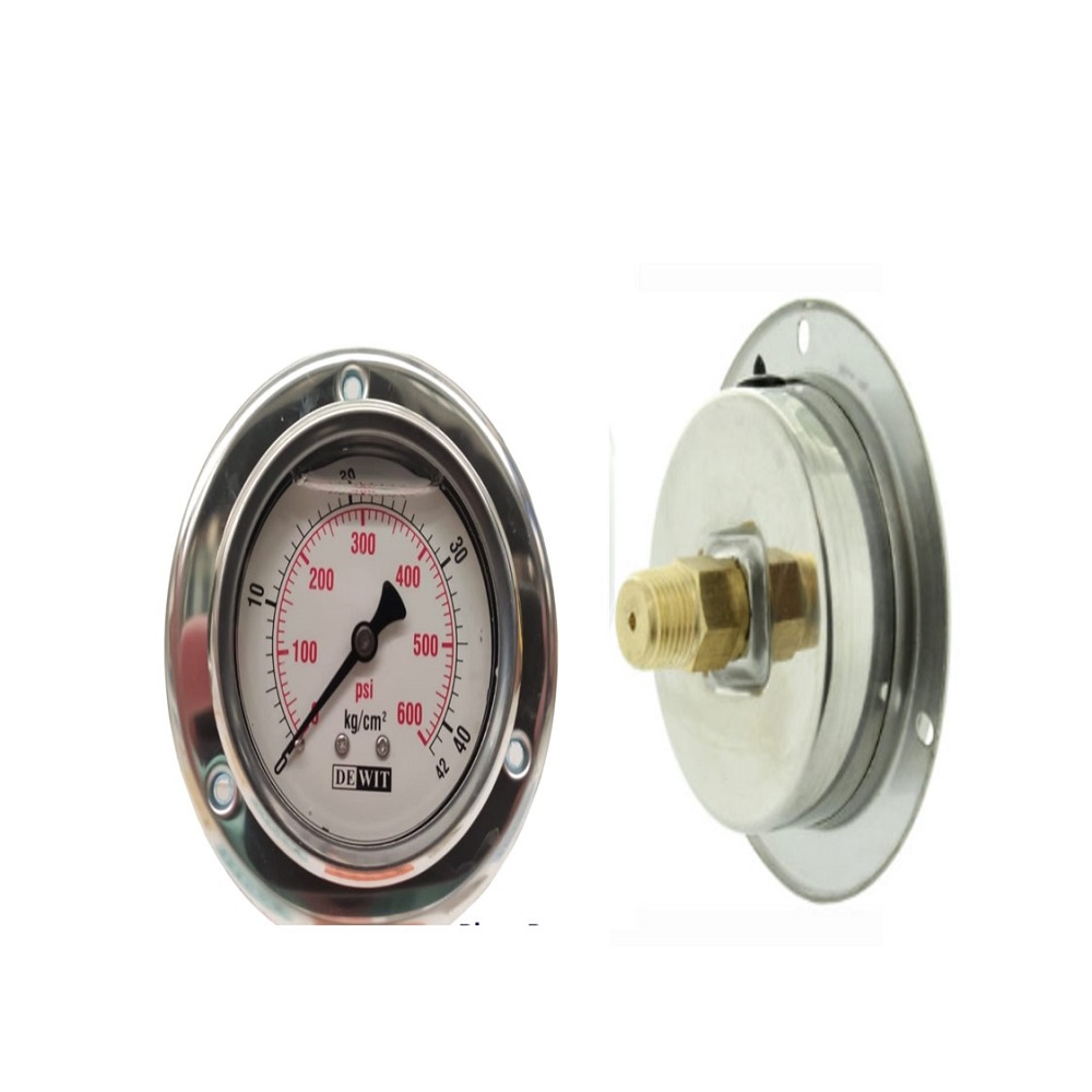 MANOMETRO DEWIT, CARATULA DE 2 1/2" OD CONEXION POSTERIOR DE BRONCE 1/4" NPT, RANGO DE 0-600 PSI ...