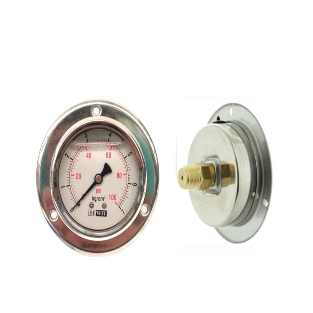 MANOMETRO DEWIT, CARATULA DE 2 1/2" OD CONEXION POSTERIOR DE BRONCE 1/4" NPT, RANGO DE 0-100 PSI ...